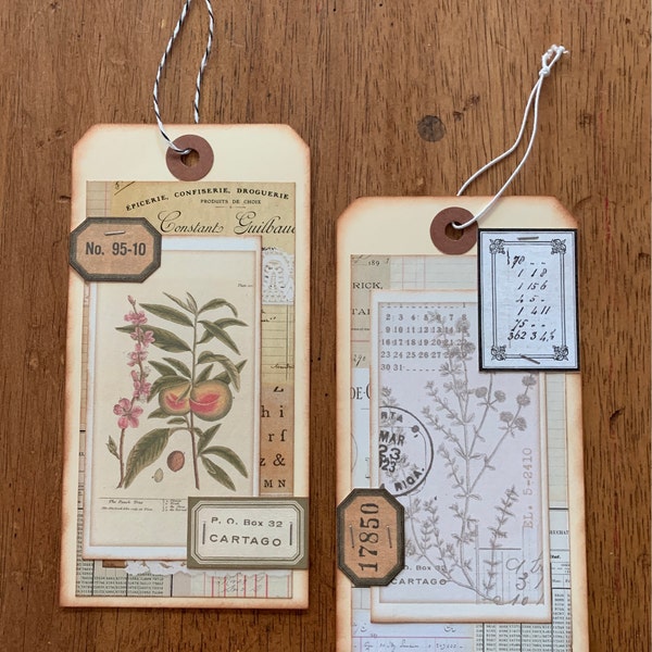 Junk Journal Kit, Junk Journaling Digitals, Layered Tags, Collage ...