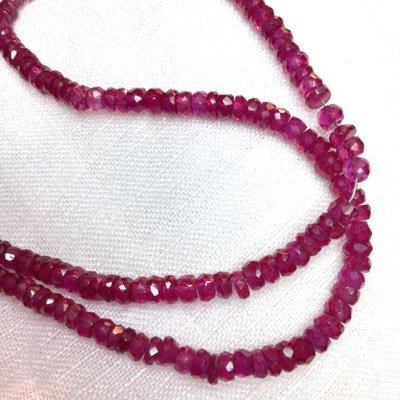 Extremely Beautifulvery Rare Ruby Corundum Faceted Cube Beads Ruby Box ...
