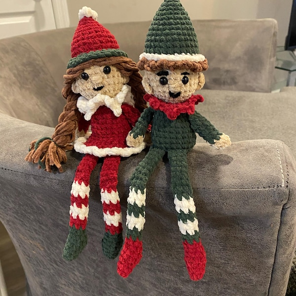 NO-SEW Crochet PATTERNS: Naughty Elves (english/français) - Amigurumi ...