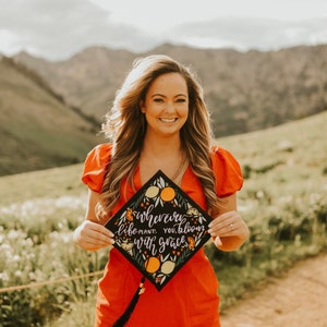 Embroidered Tulip Graduation Cap Topper Graduation Cap - Etsy