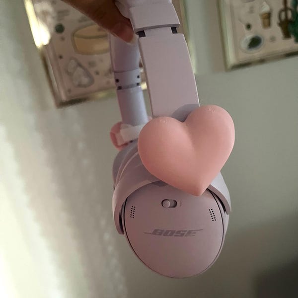 Heart Charm for Headphones - Cute Heart for Headsets - Headphone ...