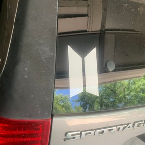 BTS Set of 2 6 BTS White Vinyl Decal Sticker for Car Window, Yeti ...