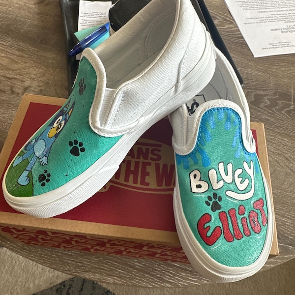 Custom Hand-painted Vans Kids Shoes | Personalized Character Design - Etsy