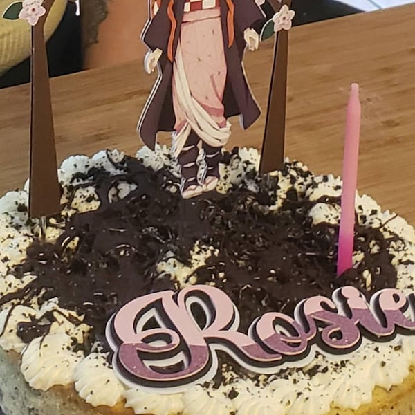 Demon Slayer Cake Topper - Demon Slayer Birthday - Demon Slayer Cake ...