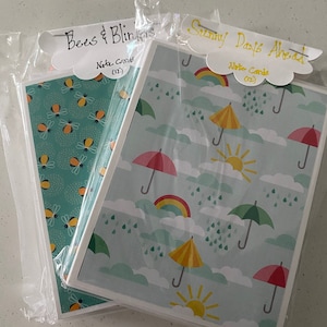 Pastel medium flowers note cards/set of 12 budget EZ blank | Etsy