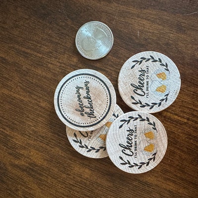 Custom Wooden Nickels Wood Coins Round Tuits Drink - Etsy