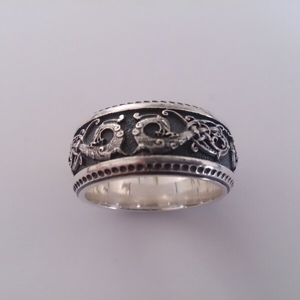 Norse Ringerike Dragon Viking Ring Scandinavian Norse Jewelry - Etsy