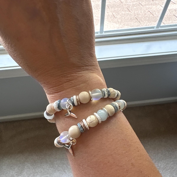 2pcs Tropical Style Beach Bracelets, Seashell Bracelets, Coastal ...