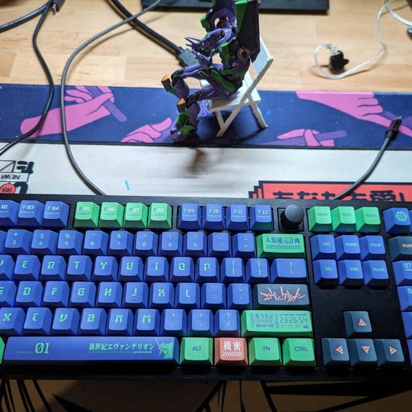Eva Unit-01 Keycap Set, Cherry Profile, PBT, Cherry MX Stem, Dye-sub ...
