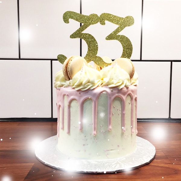 Thirty Three Cake Topper, 33 Cake Topper, Thirtythree Cake Topper ...