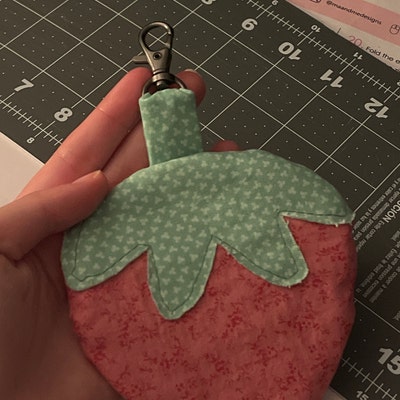 Strawberry Coin Purse Zipper Pouch PDF Sewing Pattern - Etsy