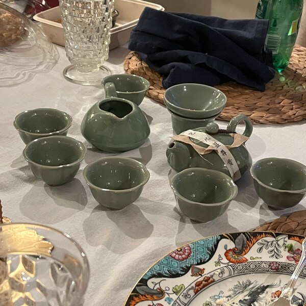 Travel Gong Fu Chinese Tea Set Bird Flower - Etsy