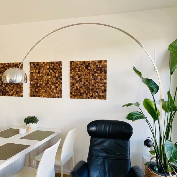 Acoustic Panel Sound Diffuser Wood Wall Art Home Decor Wood Mosaic ...