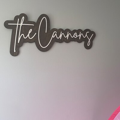 Large Last Name Sign, Cut Out Last Name Sign, Wedding Name Sign, Double ...