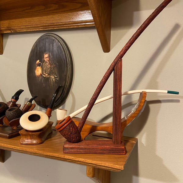 Long Stem Wizard Pipe Churchwarden Tobacco Smoking Handmade Smoking ...