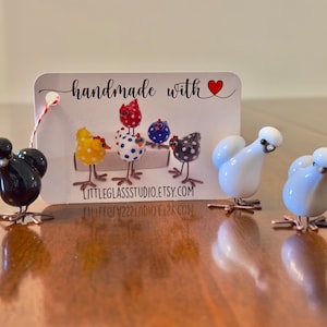 Glas Miniatuur Kippen Duo Verzamelobjecten Pasen Decoratie Miniatuur ...