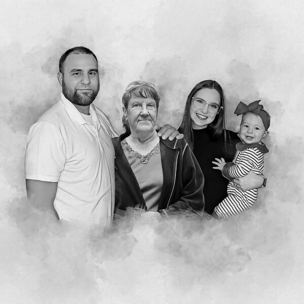 Remember Loved One Portrait, Lost Loved One Custom Portrait Gift ...