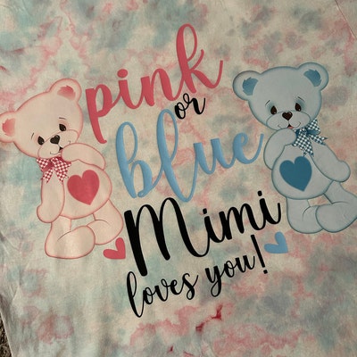 Pink or Blue Mimi Love You Svg, Pink or Blue Mommy Yous SVG, Gender ...