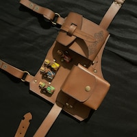 Leather Leg Harness Belt Leg Potion Holster Alchemist Larp Steampunk ...