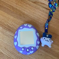Heart Tamagotchi Wall Mirror Pink & White Mini 3D Printed Hanging Home ...