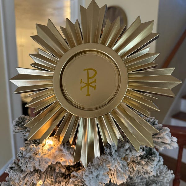 Monstrance Christmas Tree Topper , Eucharist , First Communion , Advent ...