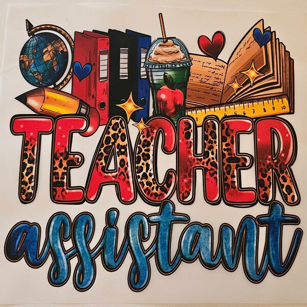 Teacher Assistant Png Sublimation Design Download, Teacher's Day Png ...