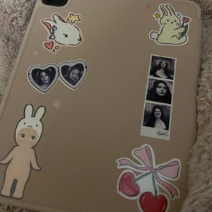 Coquette Vinyl Stickers Teddy Bear, Cherry Hearts, Bunny, Rabbit - Etsy