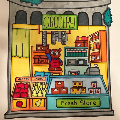 Pocket World: Miniature Worlds Coloring Book by Coco Wyo - Etsy