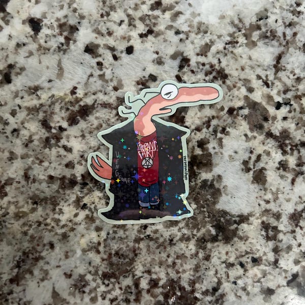 Smiling Friends Shrimp Holographic Sticker - Etsy