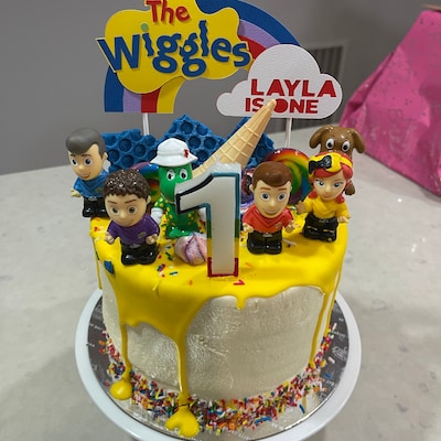THE WIGGLES Cake Topper Emma Wiggles Theme Party Birthday Personalised ...