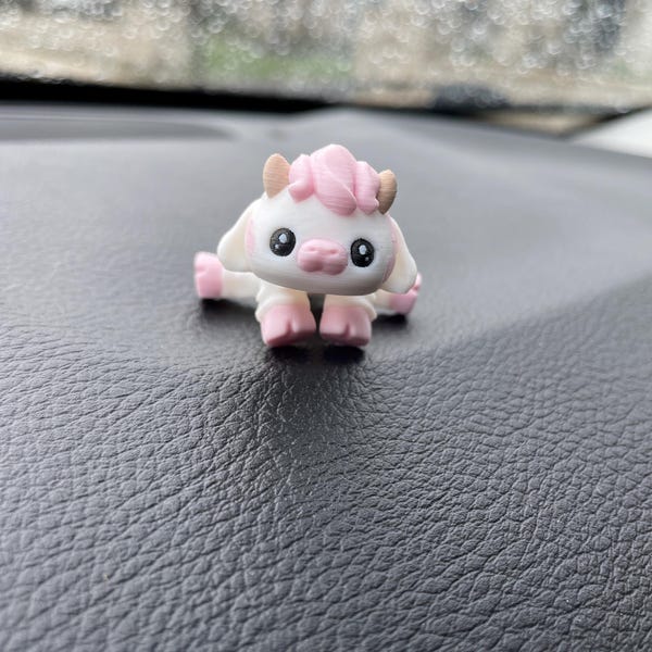 Kawaii Cow Fidget Toy, Highland Cow Articulating Sensory Toys, Desk Toy ...