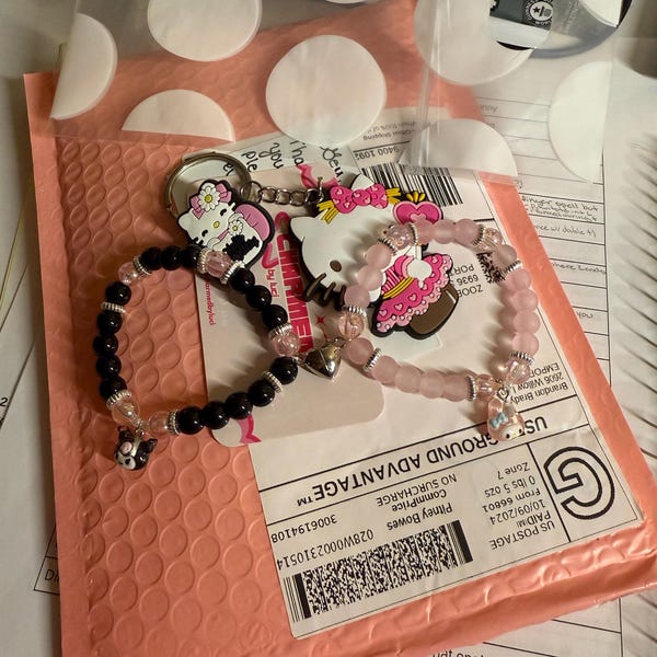 Cute Coquette Pearl Bow Friendship Matching Bracelets - Etsy