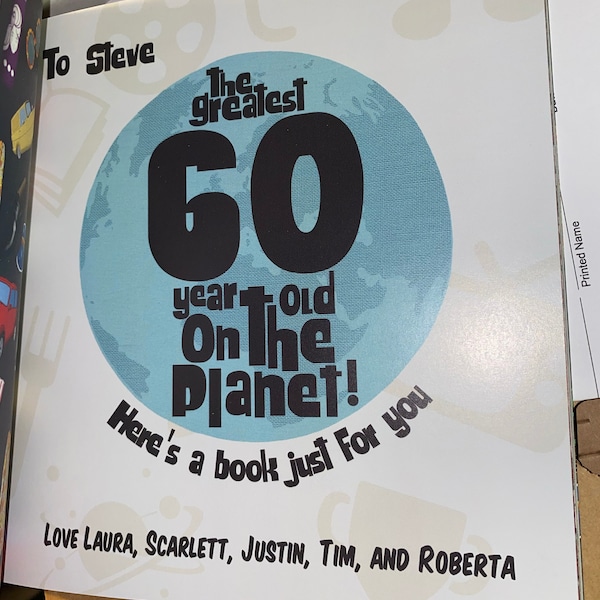 Personalised 60th Birthday Memory Lane Book UK Edition, Milestone ...