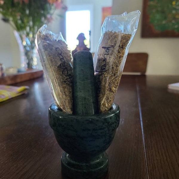 Mortar & Pestle, Green Marble. - Etsy