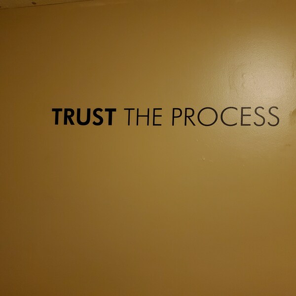 Trust the Process Wall Decal | Home Gym Decor, Motivational Wall Art ...