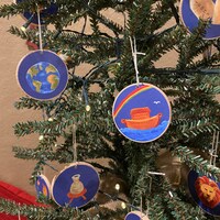 Advent Jesse Tree Book 6x9 & Blue Ornaments Storybook Set with STICKER ...