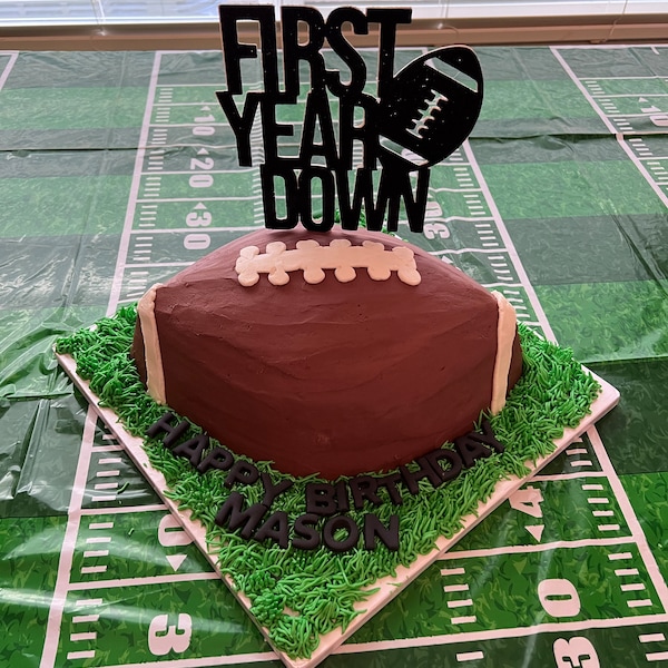 Football 1st Birthday Cake Topper, First Birthday Football Theme ...