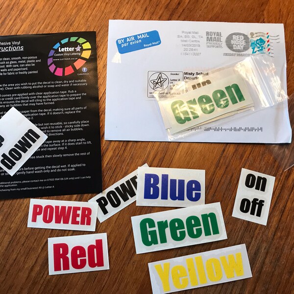 Personalised Self-adhesive Vinyl Letter Stickers | Custom Vinyl ...