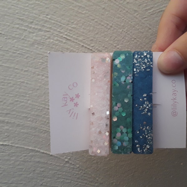 Glitter Bar Clip Set - Etsy