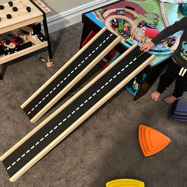 Freestyle Ramp | 36” / Wooden Race Ramp / Montessori Play / Kids Race ...