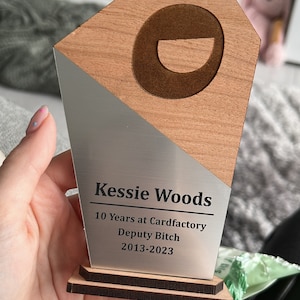 Engraved Trophy Award With Logo & Wording for Schools, Football, Dance ...