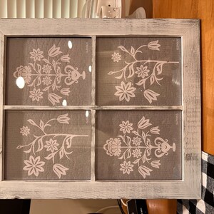 8x10 Distressed Rustic Window Picture Frame, 4 Paned Window Frame ...