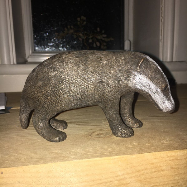 Cold Cast Bronze Badger - Etsy