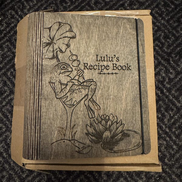Handwritten Recipe Cookbook, Personalized Wooden Recipe Book, Binder ...