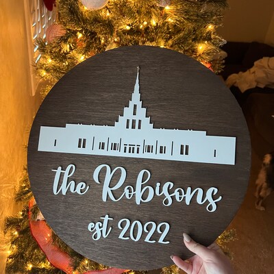 11 Custom Temple Family Name Sign Personalized Sign LDS - Etsy