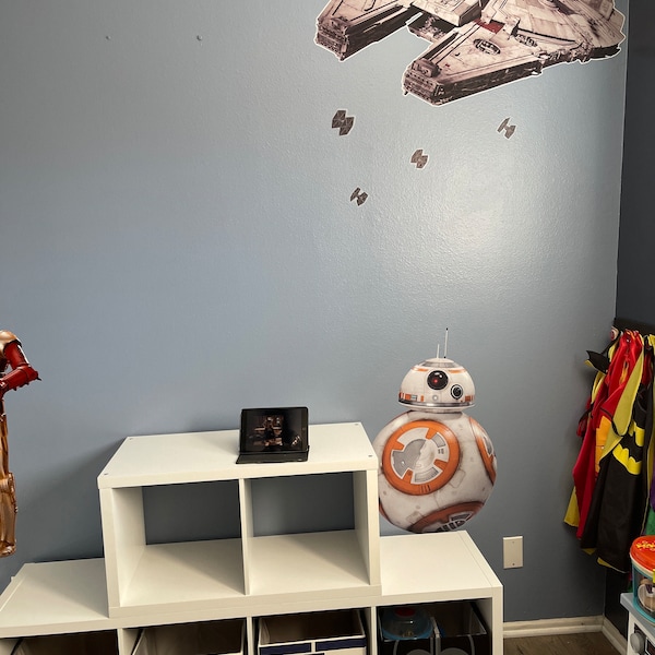 BB8 Wall Decal, Star Wars Art Decor, Star Wars Decal, Star Wars BB8 ...