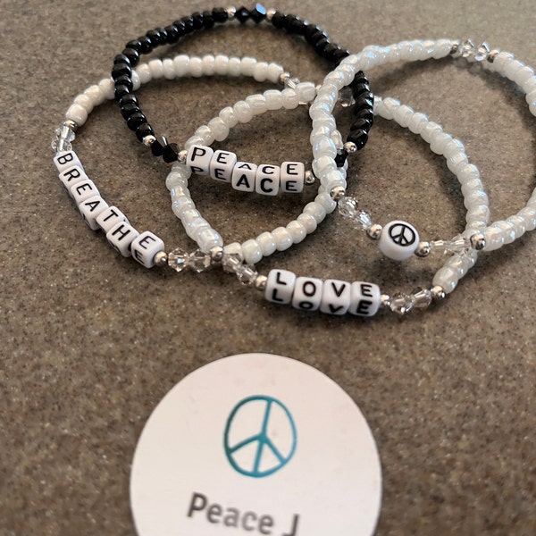 Custom Word Bracelet - Personalized Word Bracelet - Letter Bead ...