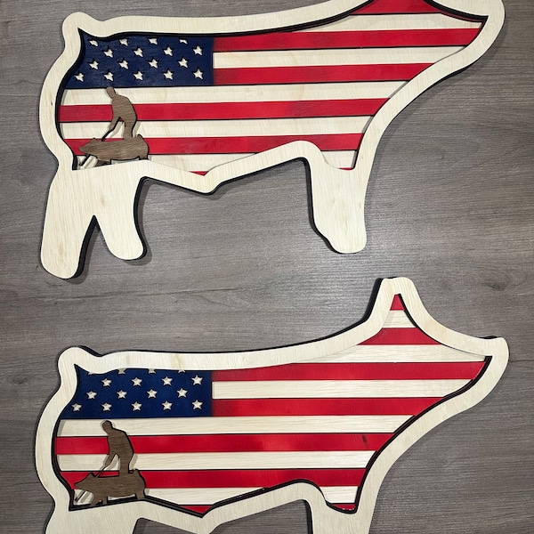 USA Flag Pig Wood Sign, 4H Award, Livestock Show Decor - Etsy