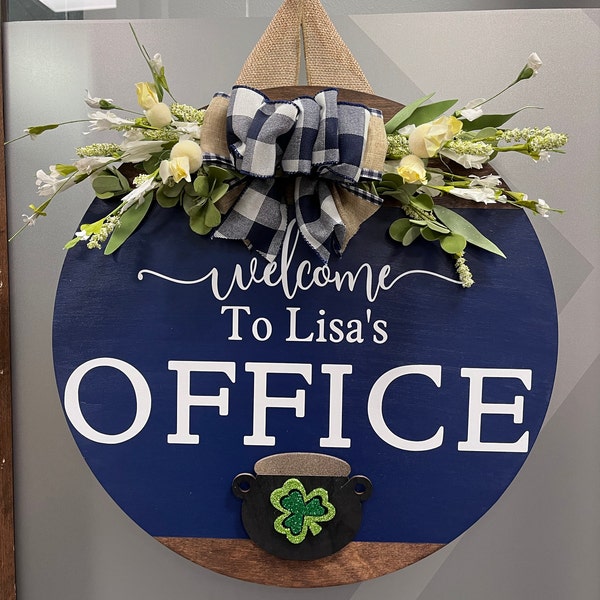 Office Door Decor, Office Door Sign, Office Farmhouse Hanger, Office ...