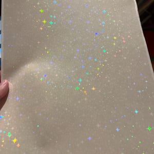 Plaid Holographic Transparent Self Adhesive Overlay Film A4 Sheet Vinyl ...
